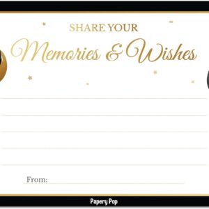 Share your Memories and Wishes (50 Cards Pack) - Any Occasion - Graduation Retirement Birthday Party Games Ideas Activities Supplies for Adults - Gender Neutral