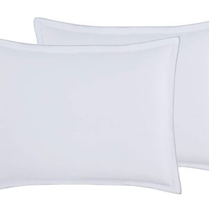 Charisma Percale Cotton 400 Thread Count Duvet Cover Set, King, White