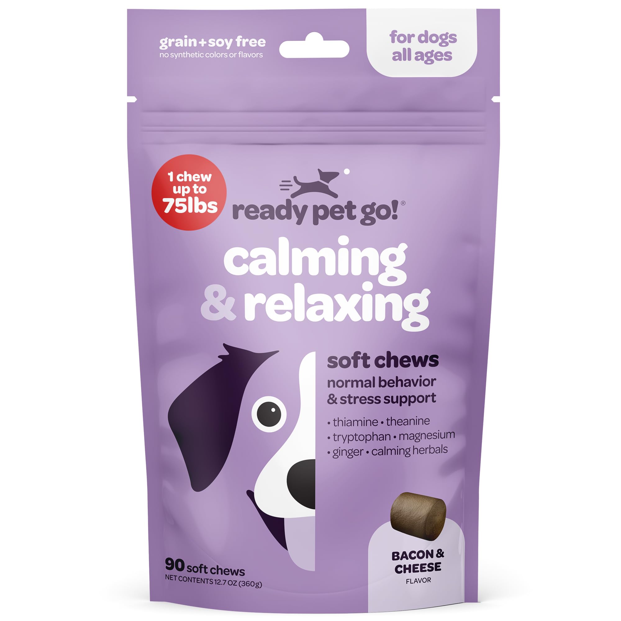 Hemp Calming Chews for Dogs | Herbal Dog Calming Chews for Anxiety from Normal and Occasional Stressors Including Separation Storms Grooming & Travel | NASC Certified & Made in the USA | 90 Chews