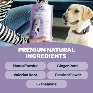 Hemp Calming Chews for Dogs | Herbal Dog Calming Chews for Anxiety from Normal and Occasional Stressors Including Separation Storms Grooming & Travel | NASC Certified & Made in the USA | 90 Chews