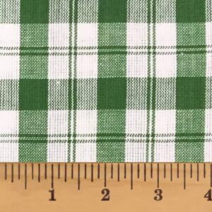 perfect green 6 cotton homespun plaid fabric by jcs - sold by the yard