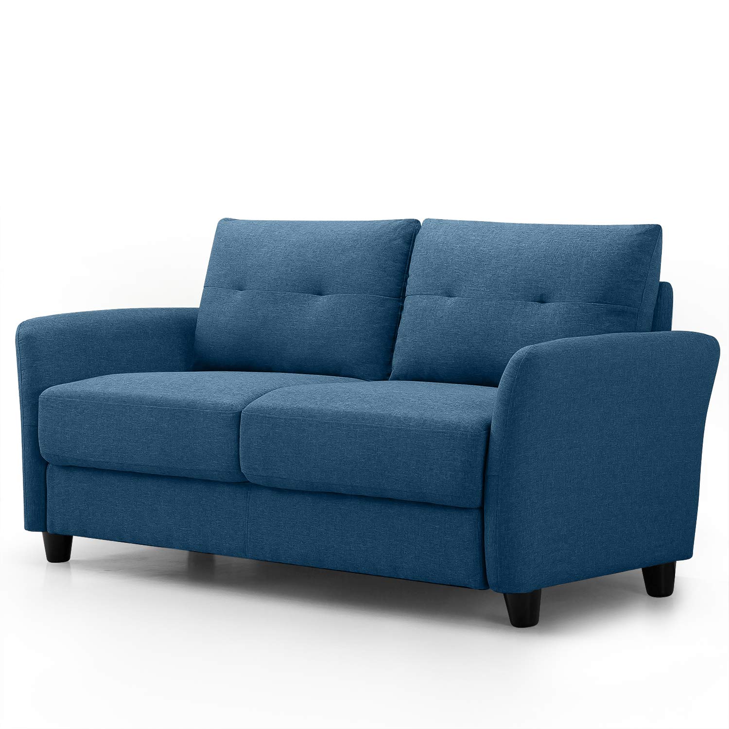 ZINUS Ricardo Loveseat Sofa Tufted Cushions, Easy, Tool-Free Assembly, Lyon Blue