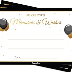 Share your Memories and Wishes (50 Cards Pack) - Any Occasion - Graduation Retirement Birthday Party Games Ideas Activities Supplies for Adults - Gender Neutral