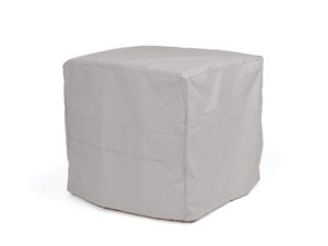 covermates square patio accent table cover - patio outdoor furniture cover, water resistant outdoor ottoman/side table cover, ultima 600d polyester, 26w x 26d x 25h, ripstop grey