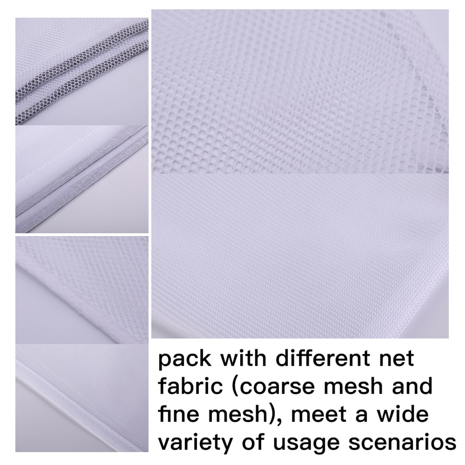 Kimmama XL Large Mesh Laundry, Heavy Duty Big Hole Coarse Mesh Bag with Drawstring Strap,24 x 36" White Travel Storage Bag for Clothes,Camping,Laundromat,Dorm,College,Carrying