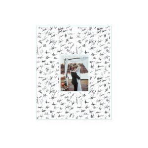 BarnwoodUSA 18x24 Wedding Guest Signature Frame | Displays 8x10 Photo with White Mat for Autographs | Wedding, Graduations, Birthday, Retirement |Commemorate Events with Guest Signatures & Messages