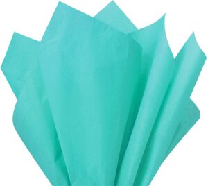 flexicore packaging caribbean teal gift wrap tissue paper size: 15 inch x 20 inch | count: 100 sheets | color: caribbean teal