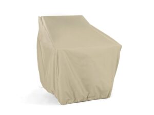 covermates outdoor squared back adirondack chair cover - water resistant polyester, drawcord hem, mesh vents, seating and chair covers, 32w x 32d x 35h, khaki