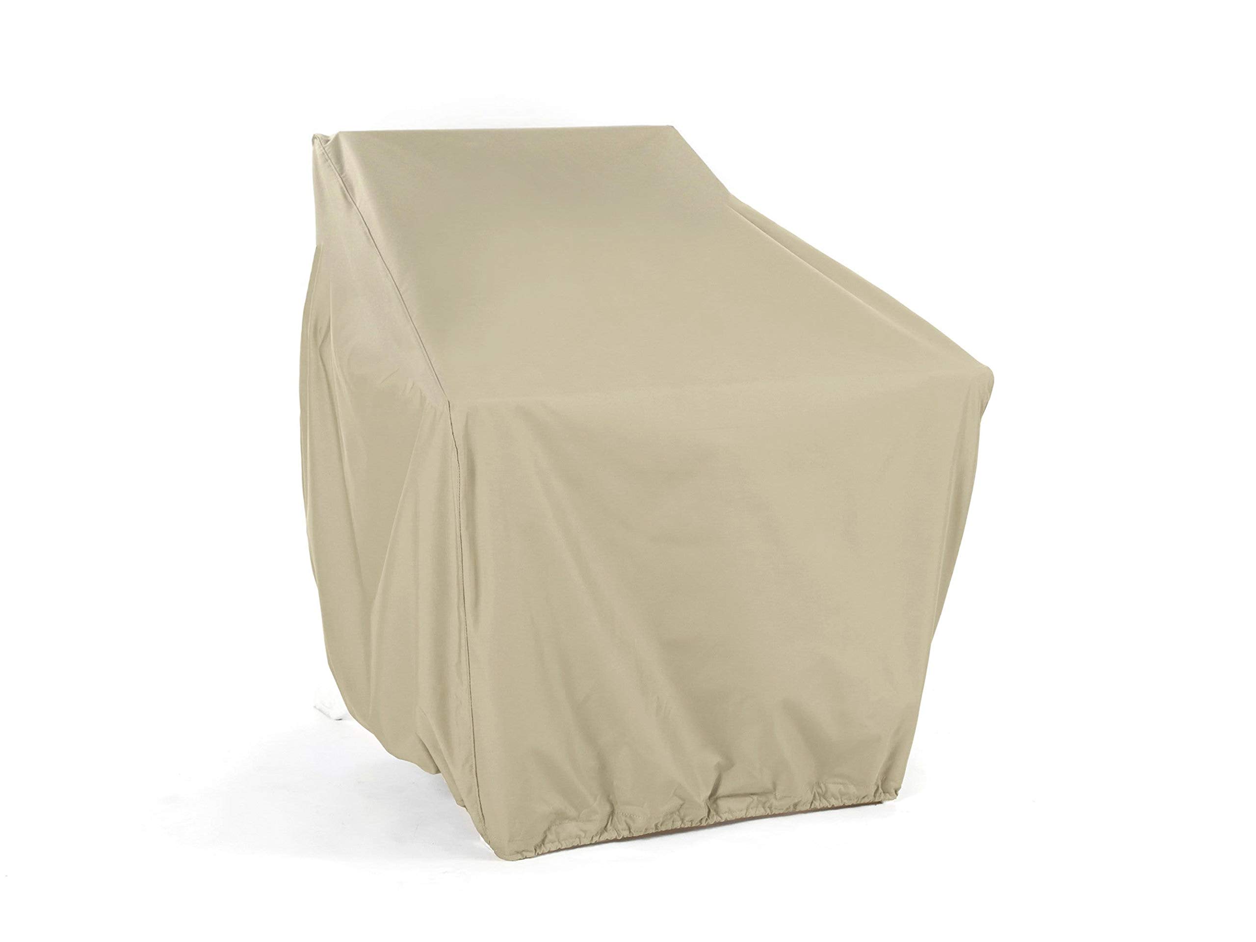 Covermates Outdoor Squared Back Adirondack Chair Cover - Water Resistant Polyester, Drawcord Hem, Mesh Vents, Seating and Chair Covers, 32W x 32D x 35H, Khaki