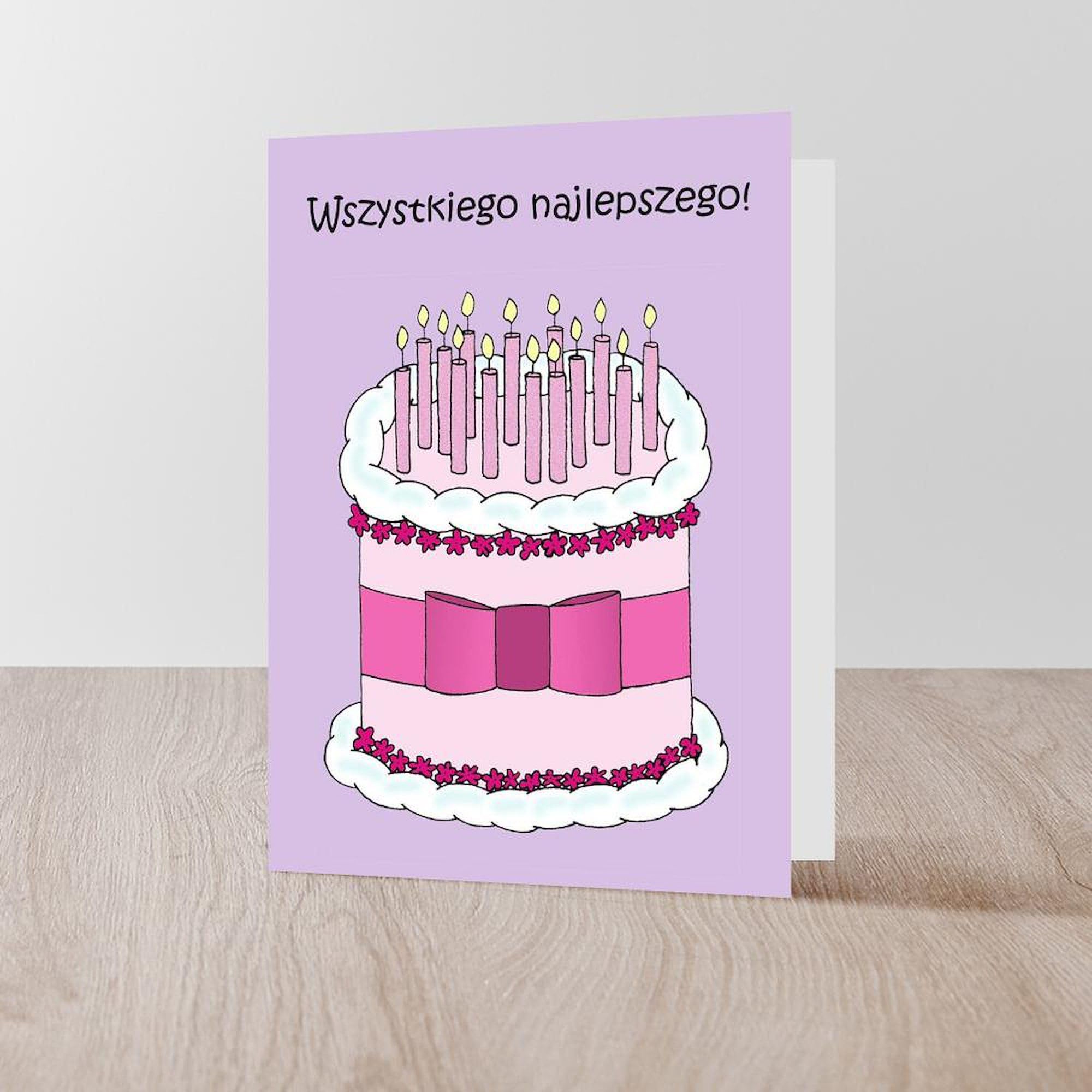 CafePress Polish Happy Birthday Greeting Cards Folded Greeting Card Matte