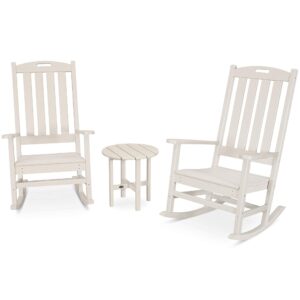 POLYWOOD® Nautical Rocking Chair Set, Sand