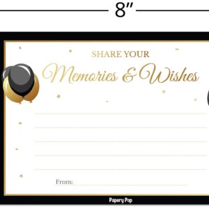 Share your Memories and Wishes (50 Cards Pack) - Any Occasion - Graduation Retirement Birthday Party Games Ideas Activities Supplies for Adults - Gender Neutral