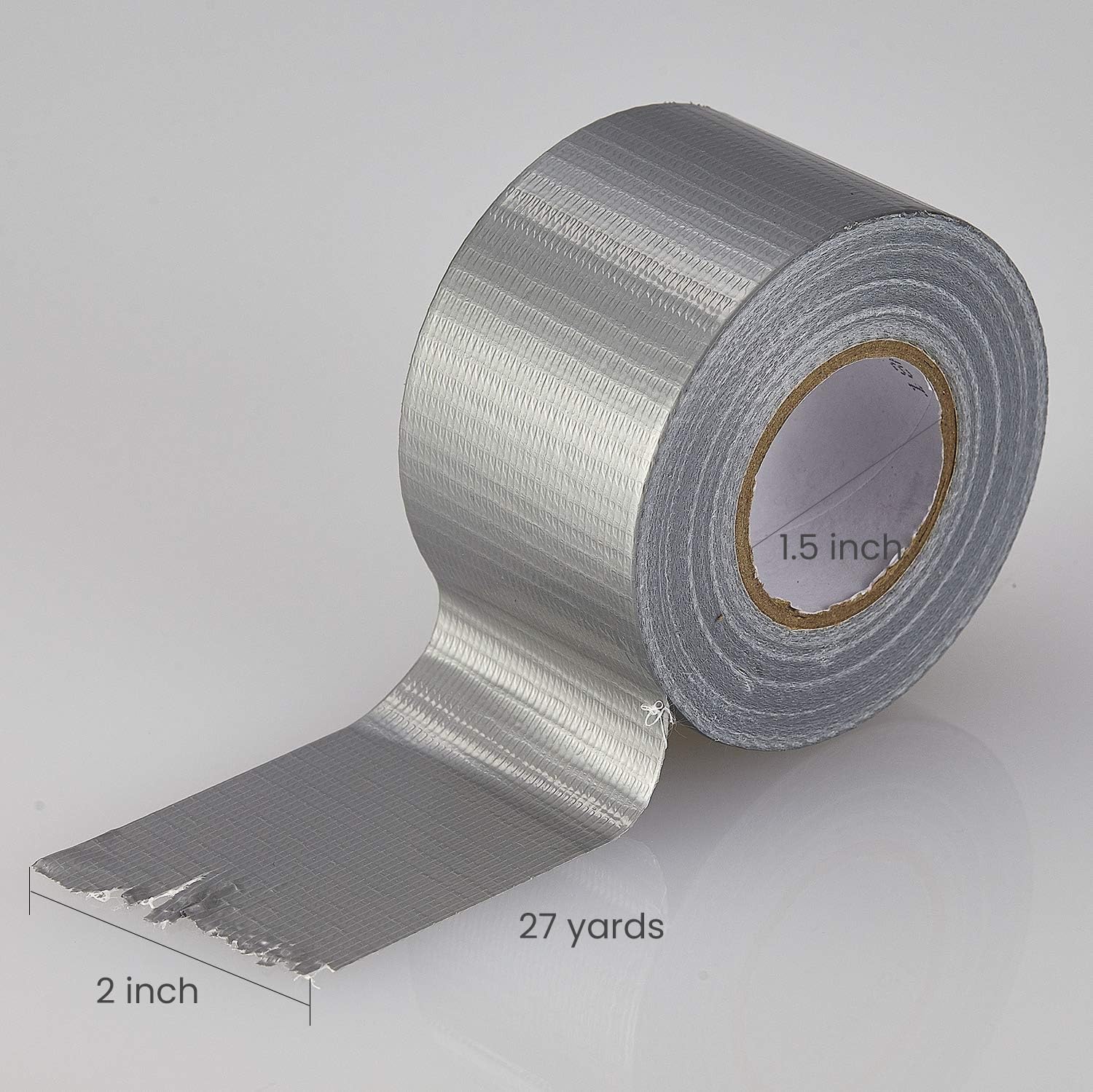 Lichamp 4 Rolls Mini Duct Tapes, Waterproof No Residue Pocket Size Gray Duct Tape for Travel Camping Packaging Taping Sealing Repairing Tying, Tear by Hand, 2 Inches x 27 Yards