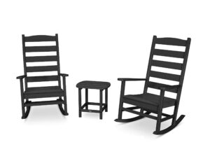 polywood® shaker rocking chair set, black