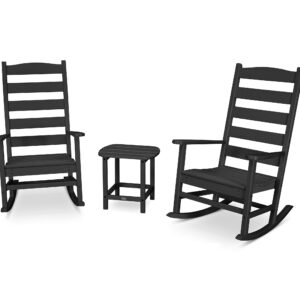 POLYWOOD® Shaker Rocking Chair Set, Black