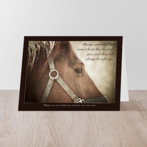 CafePress Horse Sympathy With Nice Words Card Greeting Cards Folded Greeting Card Glossy