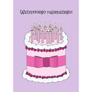 CafePress Polish Happy Birthday Greeting Cards Folded Greeting Card Matte