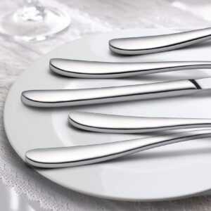 LIANYU 40-Piece Heavy Duty Silverware Set, Stainless Steel Flatware Cutlery Set for 8, Heavy Weight Eating Utensils Tableware, Mirror Polished, Dishwasher Safe