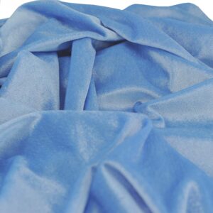 stretch velvet fabric for costumes and crafting by the yard (light blue,1 yard)