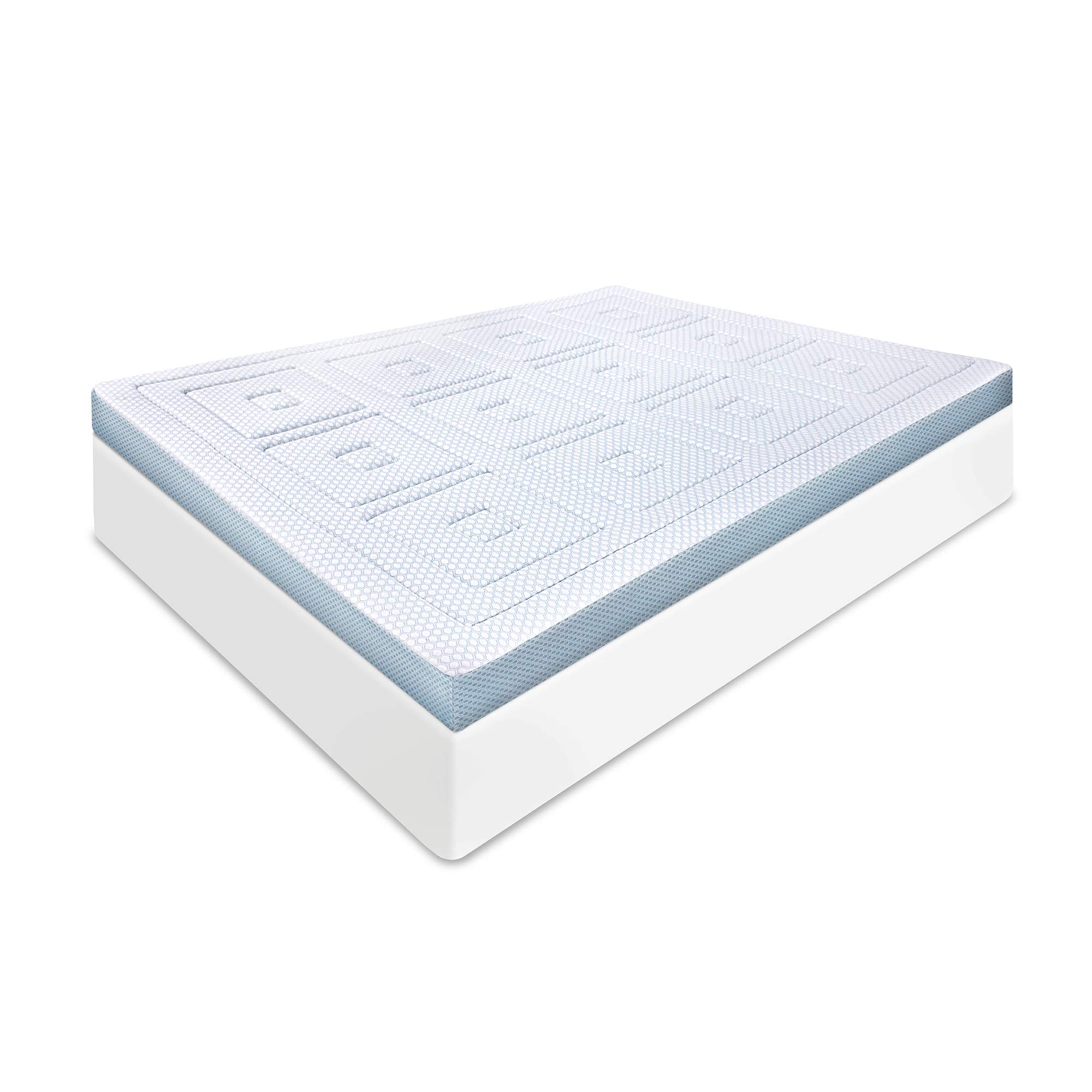 SensorPEDIC SensorCOOL 3-Inch Gel-Infused Mattress Topper, Twin, White