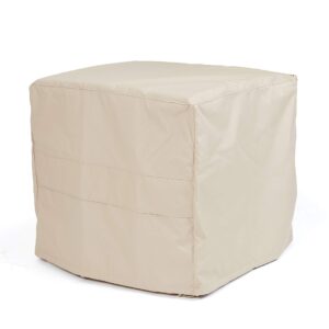 Covermates Square Patio Accent Table Cover - Heavy-Duty Polyester, Weather Resistant, Covered Mesh Vent, Patio Table Covers, 18W x 18D x 18H, Ripstop Tan