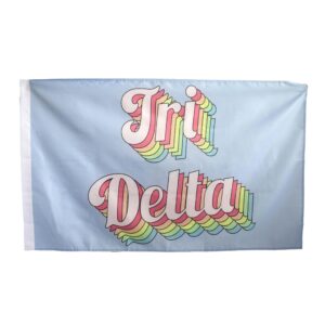 delta delta delta - sorority letter flag (retro design)