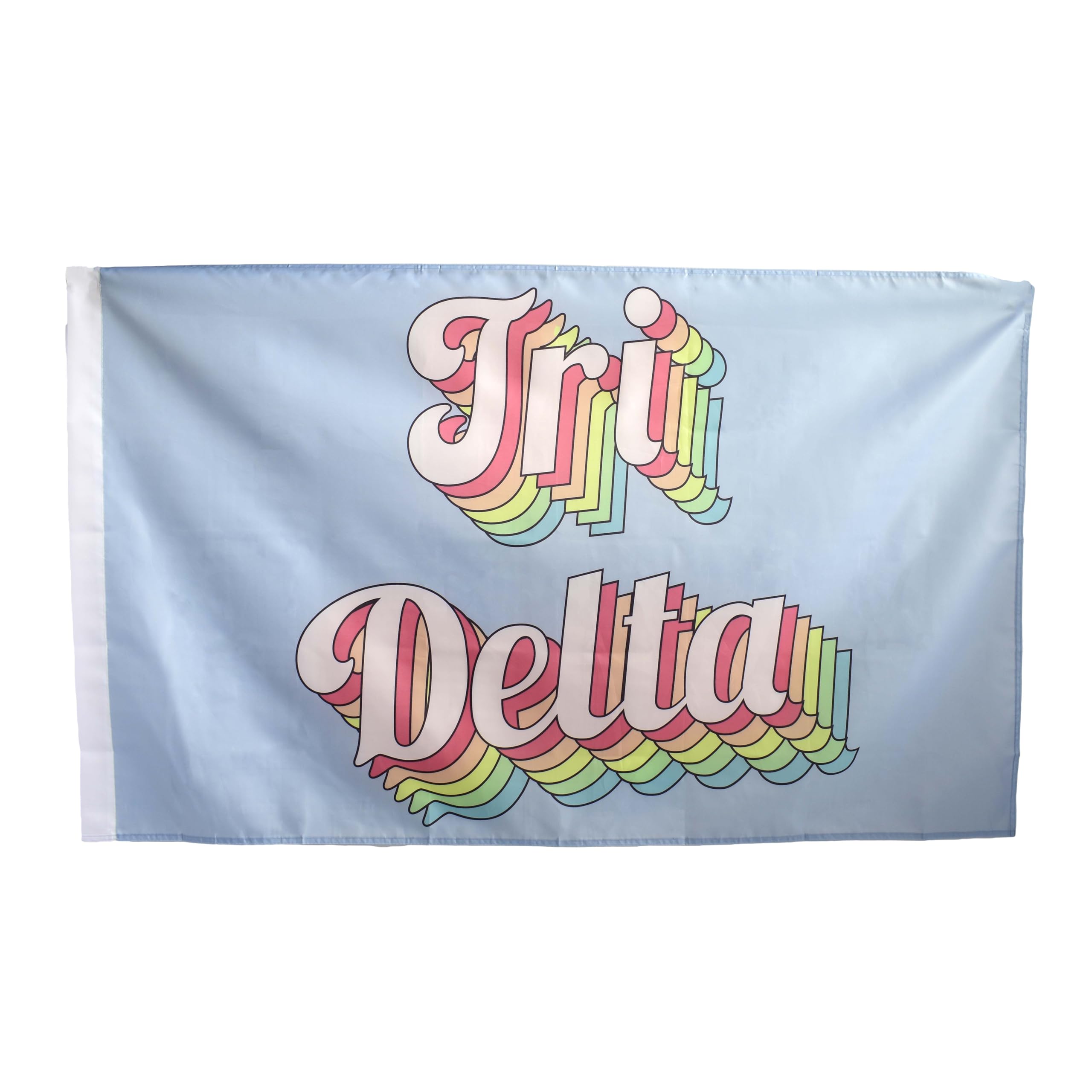 Delta Delta Delta - Sorority Letter Flag (Retro Design)