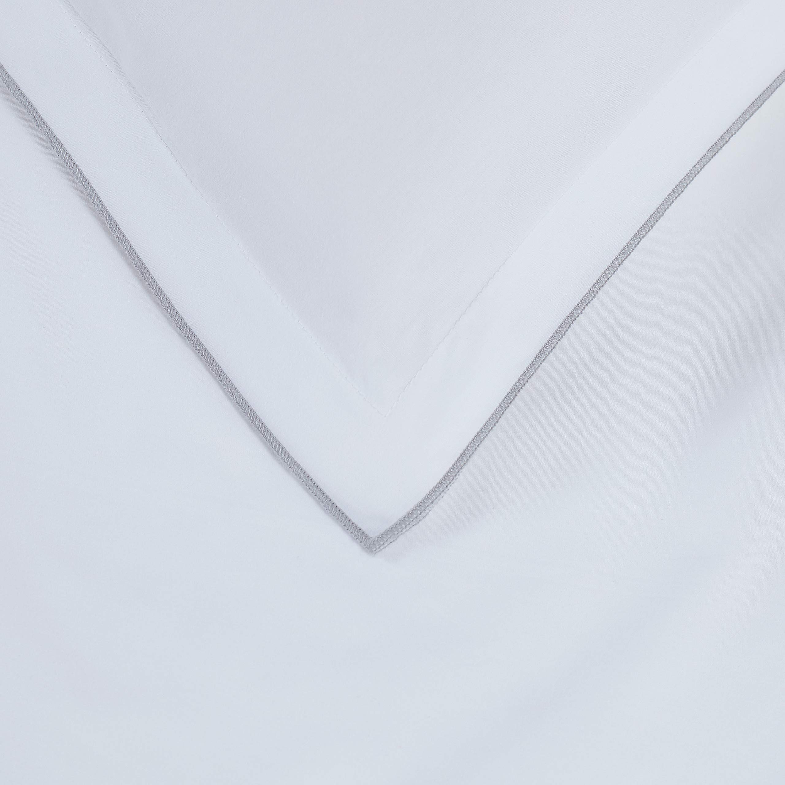 Charisma Percale Cotton 400 Thread Count Duvet Cover Set, King, White