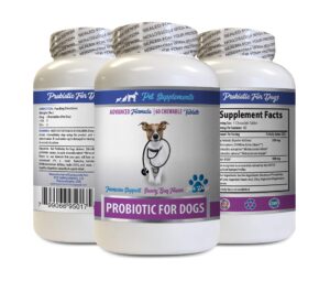 pet supplements dog breath treats - probiotics for dogs - healthy gut - stop gas diarrhea and bad breath - digestive boost - dog probiotics and digestive enzymes bites - 1 bottle (60 treats)