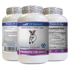 PET SUPPLEMENTS Dog Breath Treats - PROBIOTICS for Dogs - Healthy Gut - Stop Gas Diarrhea and Bad Breath - Digestive Boost - Dog probiotics and Digestive enzymes Bites - 1 Bottle (60 Treats)