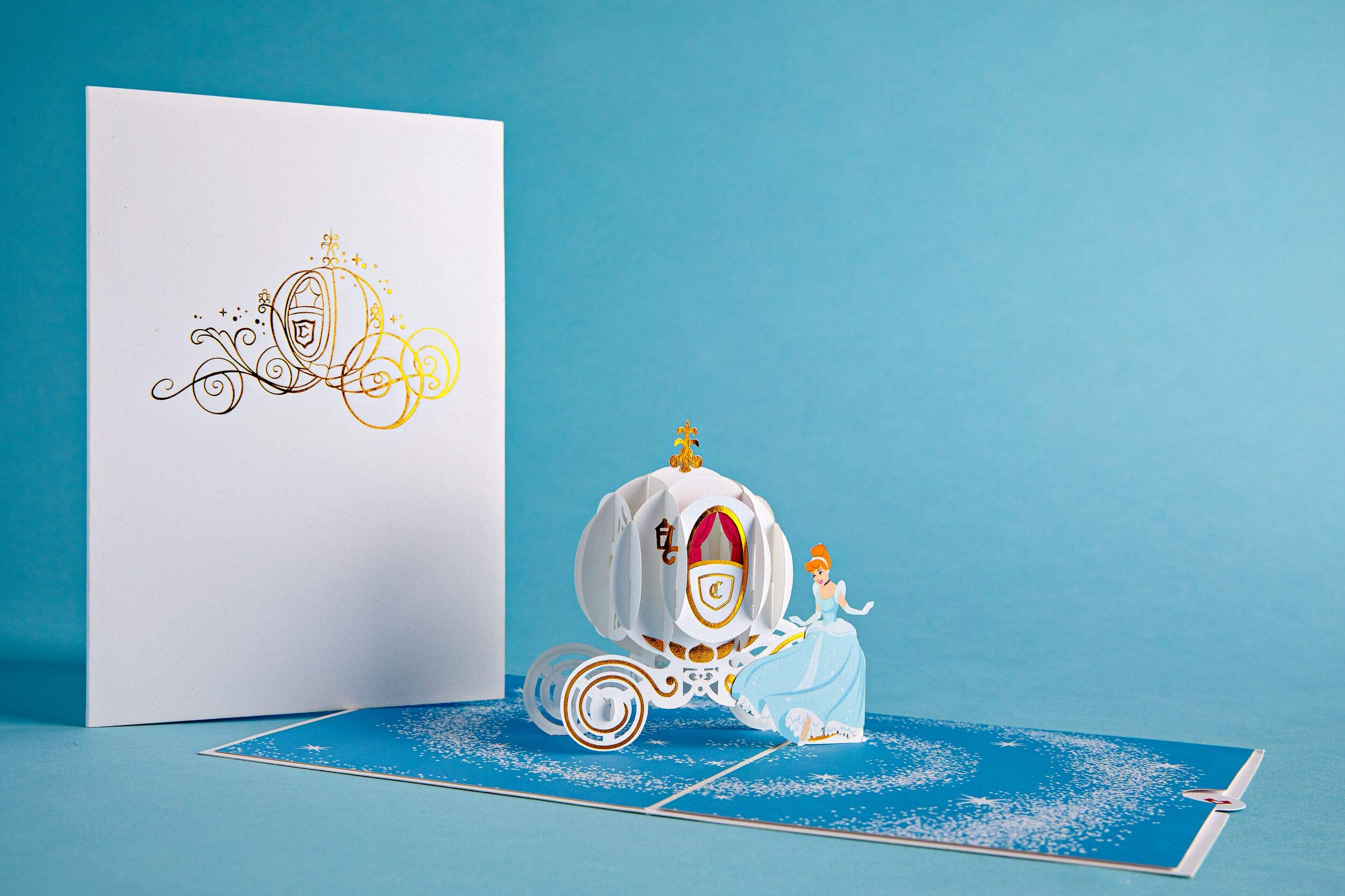 Lovepop Disney's Cinderella Pop Up Card, 5x7-3D Greeting Card, Disney Birthday Cards for Kids, Pop Up Cards for Any Occasion