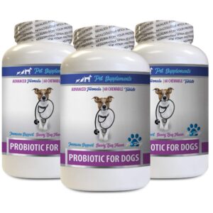 PET SUPPLEMENTS Well and Good Dog Diarrhea - PROBIOTICS for Dogs - Healthy Gut - Stop Gas Diarrhea and Bad Breath - Digestive Boost - Dog probiotics Diarrhea - 3 Bottles (180 Treats)