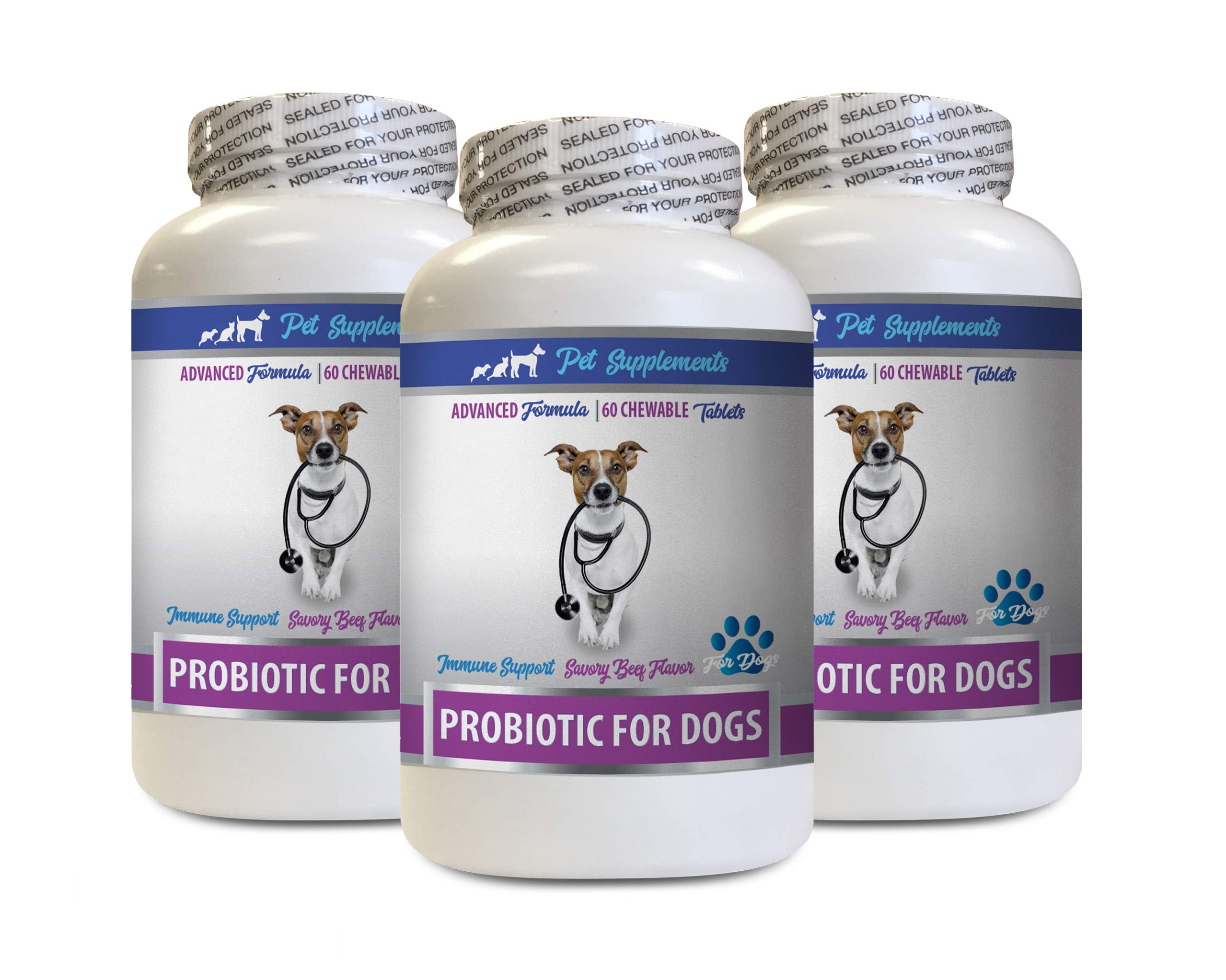 PET SUPPLEMENTS Well and Good Dog Diarrhea - PROBIOTICS for Dogs - Healthy Gut - Stop Gas Diarrhea and Bad Breath - Digestive Boost - Dog probiotics Diarrhea - 3 Bottles (180 Treats)