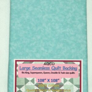 Quilt Backing, Large, Seamless, from AQCO, C44395-A21, Tame Teal