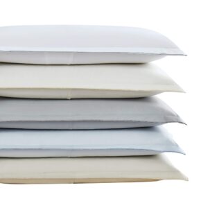 Charisma Percale Cotton 400 Thread Count Duvet Cover Set, King, White