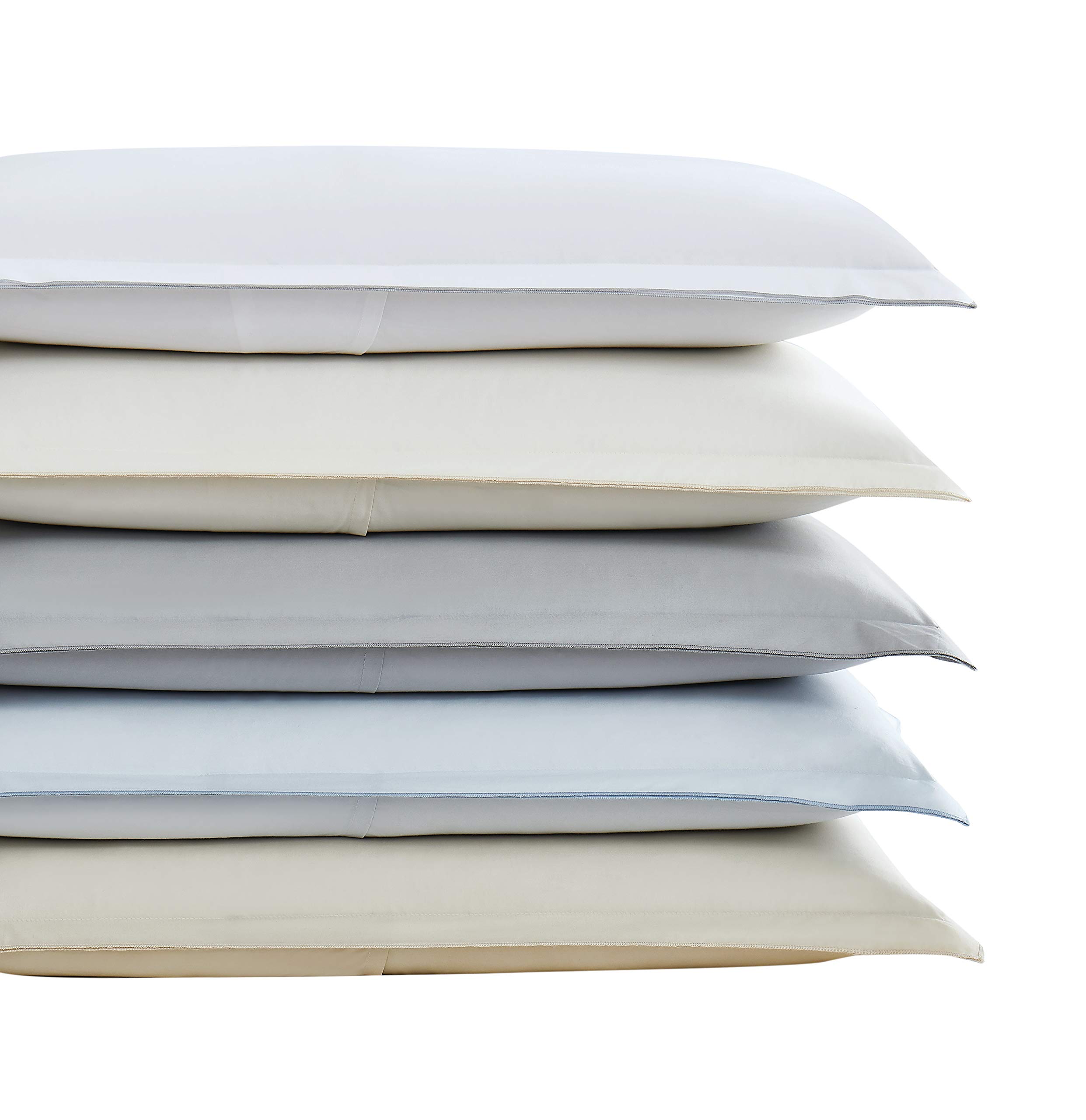 Charisma Percale Cotton 400 Thread Count Duvet Cover Set, King, White