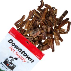 downtown pet supply 2 lb, 2-3" bites, rawhide free dog chews long lasting and non-splintering - single ingredient, all natural dog treats for small dogs and puppies - grass-fed beef bully sticks