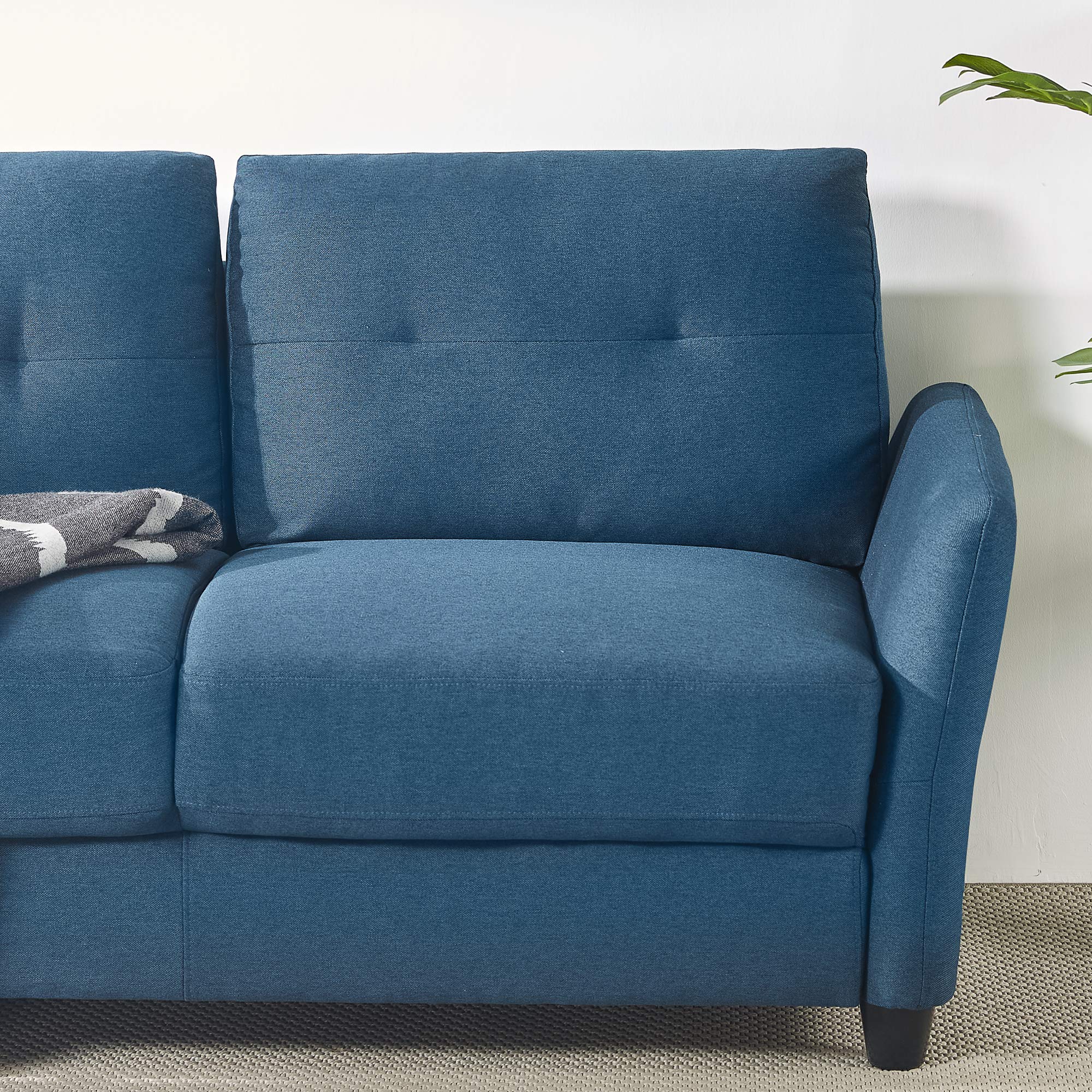 ZINUS Ricardo Loveseat Sofa Tufted Cushions, Easy, Tool-Free Assembly, Lyon Blue