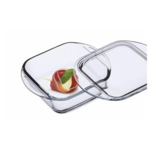 simax casserole dish for oven: mini glass baking dish with lid ? small, personal sized bakeware and cookware - great for storage ? microwave, oven, and dishwasher safe borosilicate glass dish ? 10 oz.