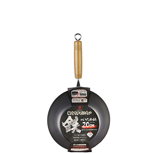 Pearl Metal HB-4677 Pot, Black, 7.9 inches (20 cm), Iron, Light and Rust Resistant