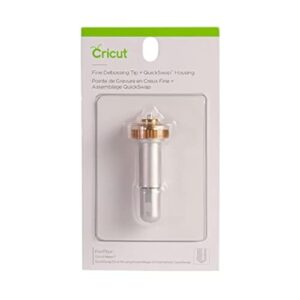 cricut fine debossing tip + quickswap housing, tip with rolling debossing ball, deboss designs on thick foil, cardstock & more, for personalized crafts, compatible with cricut maker cutting machine