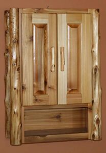 cedar log toilet cabinet