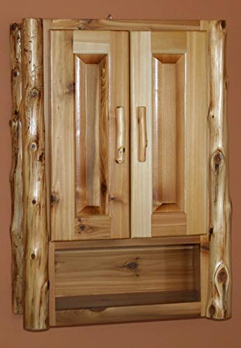 Cedar Log Toilet Cabinet