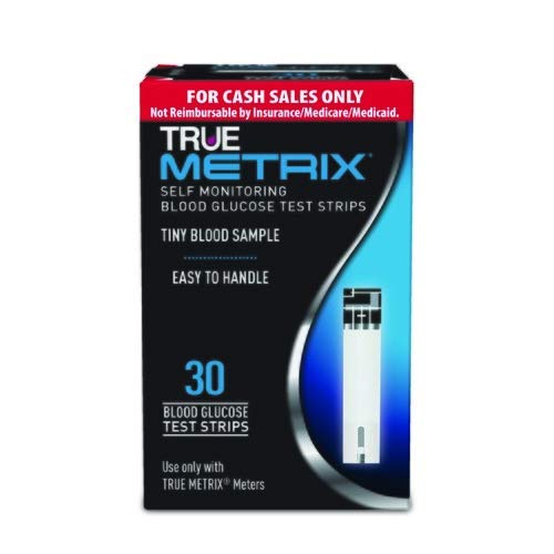 TrueMetrix Blood Glucose System Plus 30 Test Strips Bundle (Triple Sense Technology)