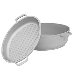 Aluminum Covered Oval Roaster with Lid - Roaster High Dome (2.6-qt (2.5 L))