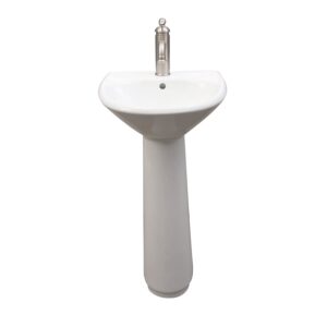 gair pedestal lavatory 16-1/2" w x 14-7/8" d x 33-3/4" h