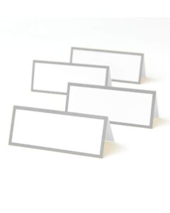 silver border write-in place cards