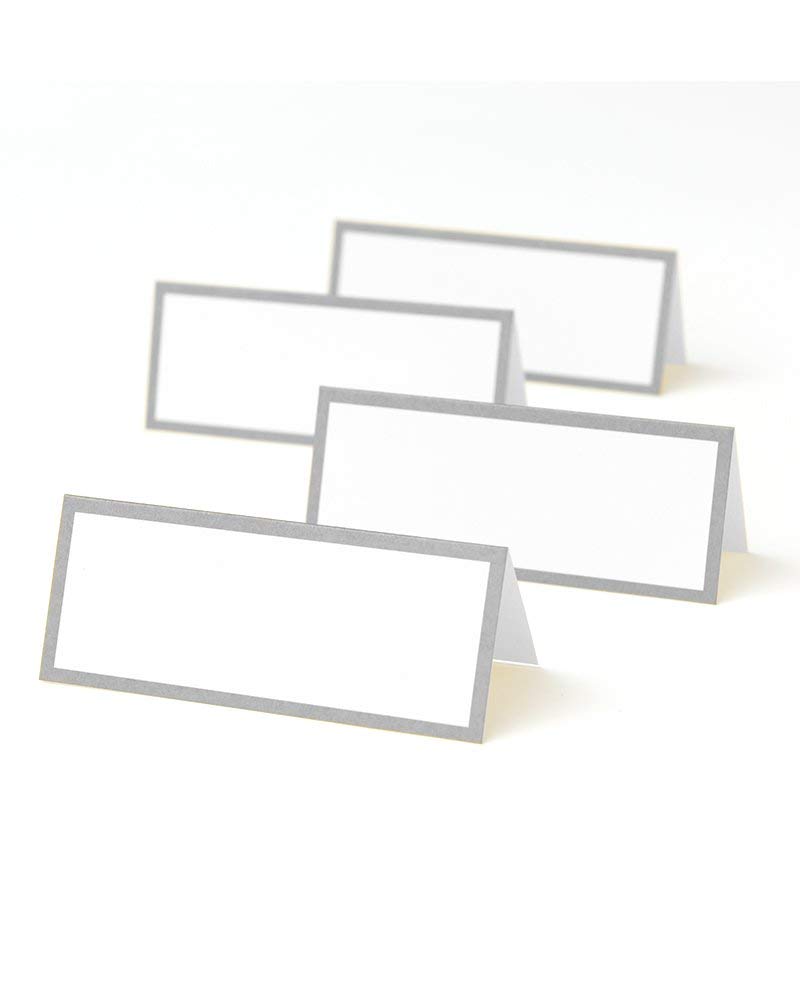 Silver Border Write-In Place Cards