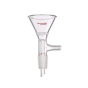 adamas-beta glass short stem funnel with 50 mm top o.d. and 19/22 inner joint filter funnel glass funnel