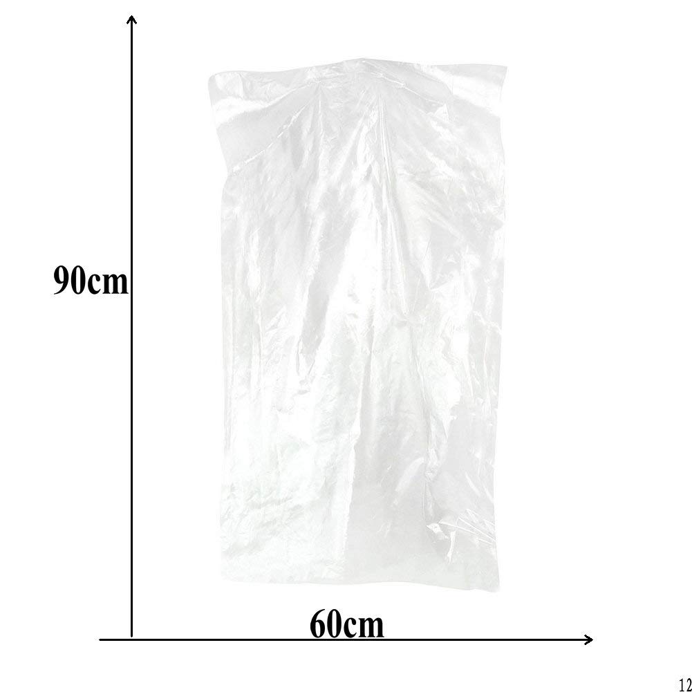 Pack of 50 Garment Bag,Transparent Suit Bag,Clothing Cover,Gown and Dress Storage Bag (60 × 90 cm)